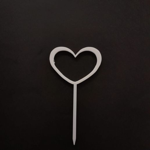 Archivo STL Topper Corazon - Cartel corazon 👽 ・Objeto imprimible en 3D ...