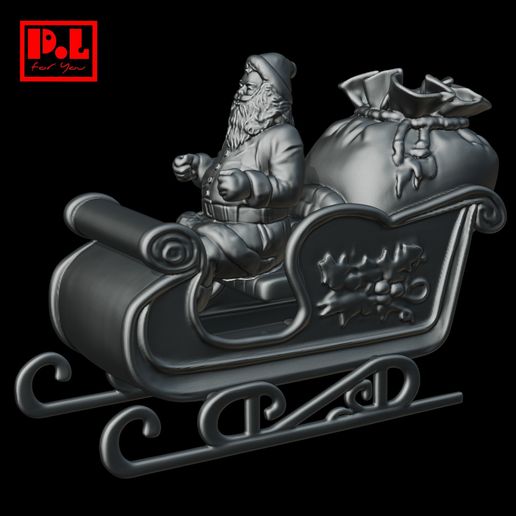 🎅 Santa Claus's sleigh・ STL File for 3D printing・Cults
