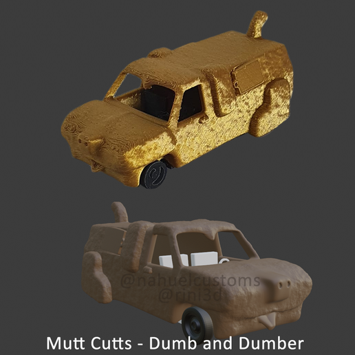 🚗 Mutt Cutts - Dumb and Dumber・ STL File for ・Cults