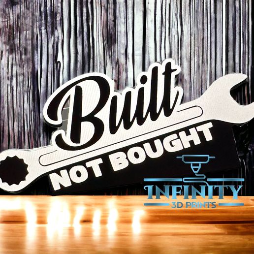 Free STL file BUILT NOT BOUGHT SIGN 🖼️ (3MF)・3D printer model to ...