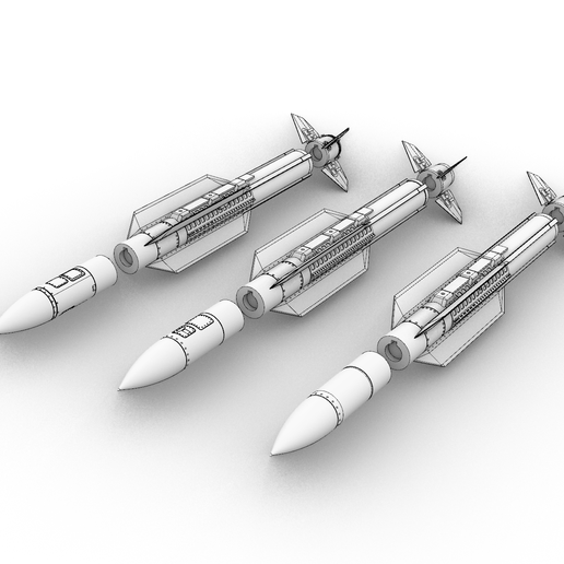 🌆 AIM-174 B (DATM, CATM, NAIM) Missile pack & Decals・ STL File for 3D ...