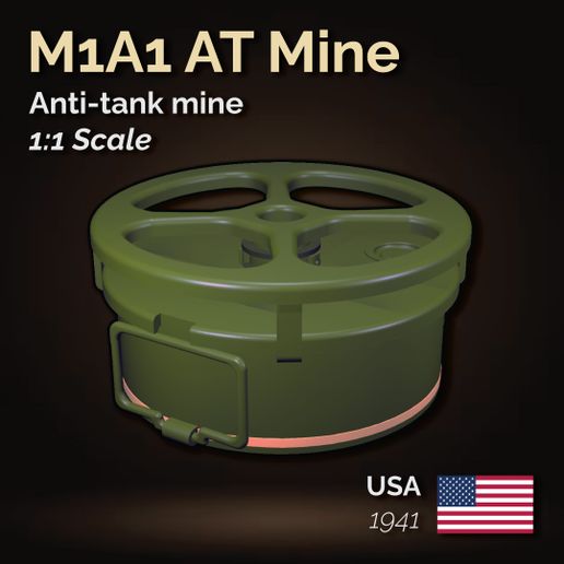 🇺🇸 M1A1 Mine - Functional Replica・ 3D File for 3D printing・Cults