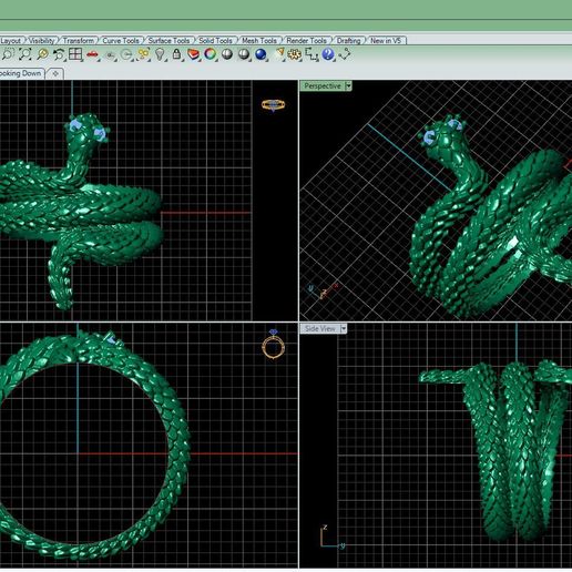 Free STL file snake ring 🐍 (OBJ)・3D printable model to download・Cults