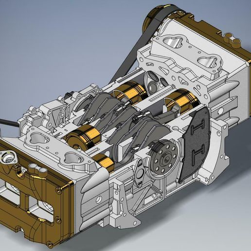 📱 Subaru Flat 4 - Quarter Scale Engine・ 3D File for 3D printing・Cults