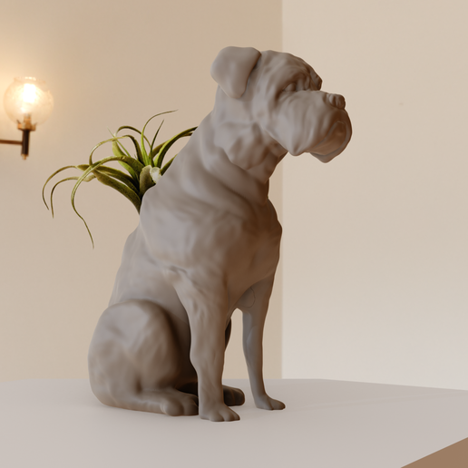 STL file boxer sitting planter pot flower vase stl 🪴 ・3D printer design ...