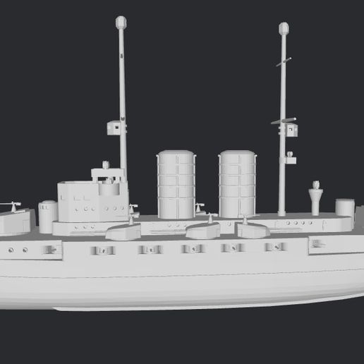 🏗 Semi-dreadnought Battleship・Free STL File for 3D printing・Cults
