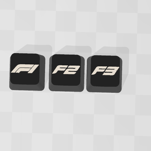 Archivo STL gratis Teclas con logo F1 , F2, F3 💻 ・Diseño imprimible en ...