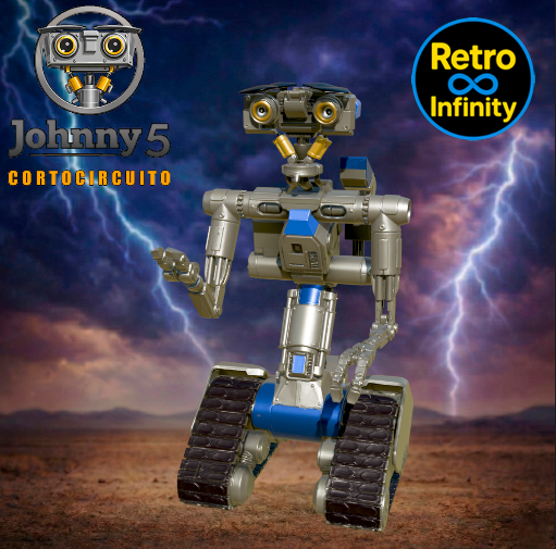 ♾️ Johnny 5 (Short Circuit) - Retro Infinity collectible 3D figure (100 ...