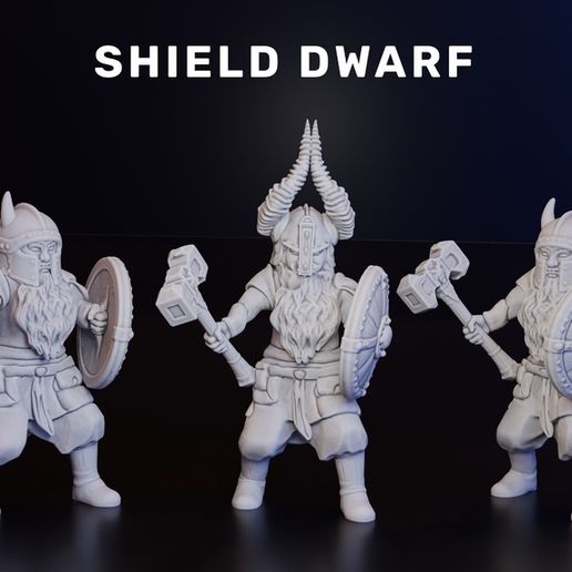 🛡️ Shield Dwarf (DND / TTRPG)・Free 3D File for ・Cults
