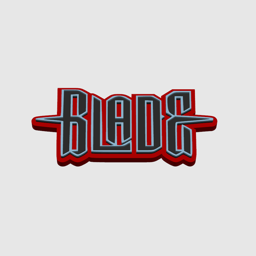👾 BLADE COMIC LOGO・ STL File for 3D printing・Cults