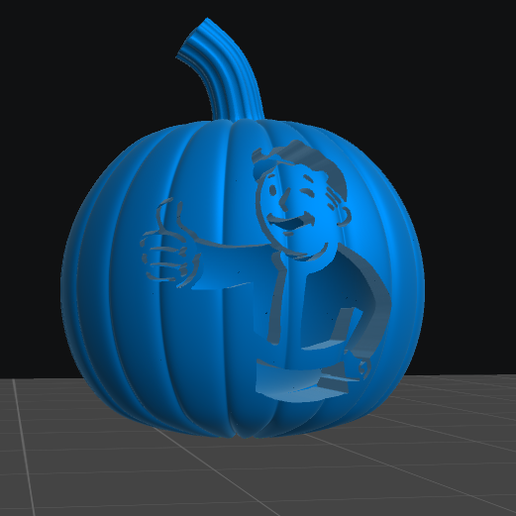 OBJ file Vault Boy Fallout Pumpkin 👦 ・3D printable model to download・Cults