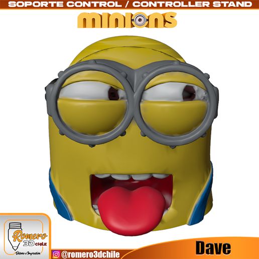 🎛️ Support Control Dave / Minions・ STL File for 3D printing・Cults