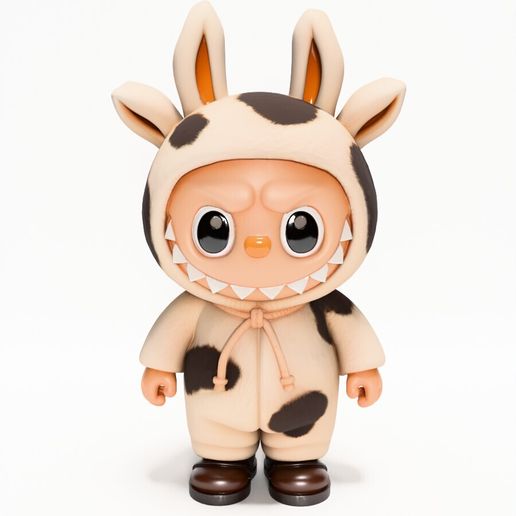 🐄 2 Cow Labubu Pop Mart Pop Mart Kasing Lung toy・ STL File for 3D ...