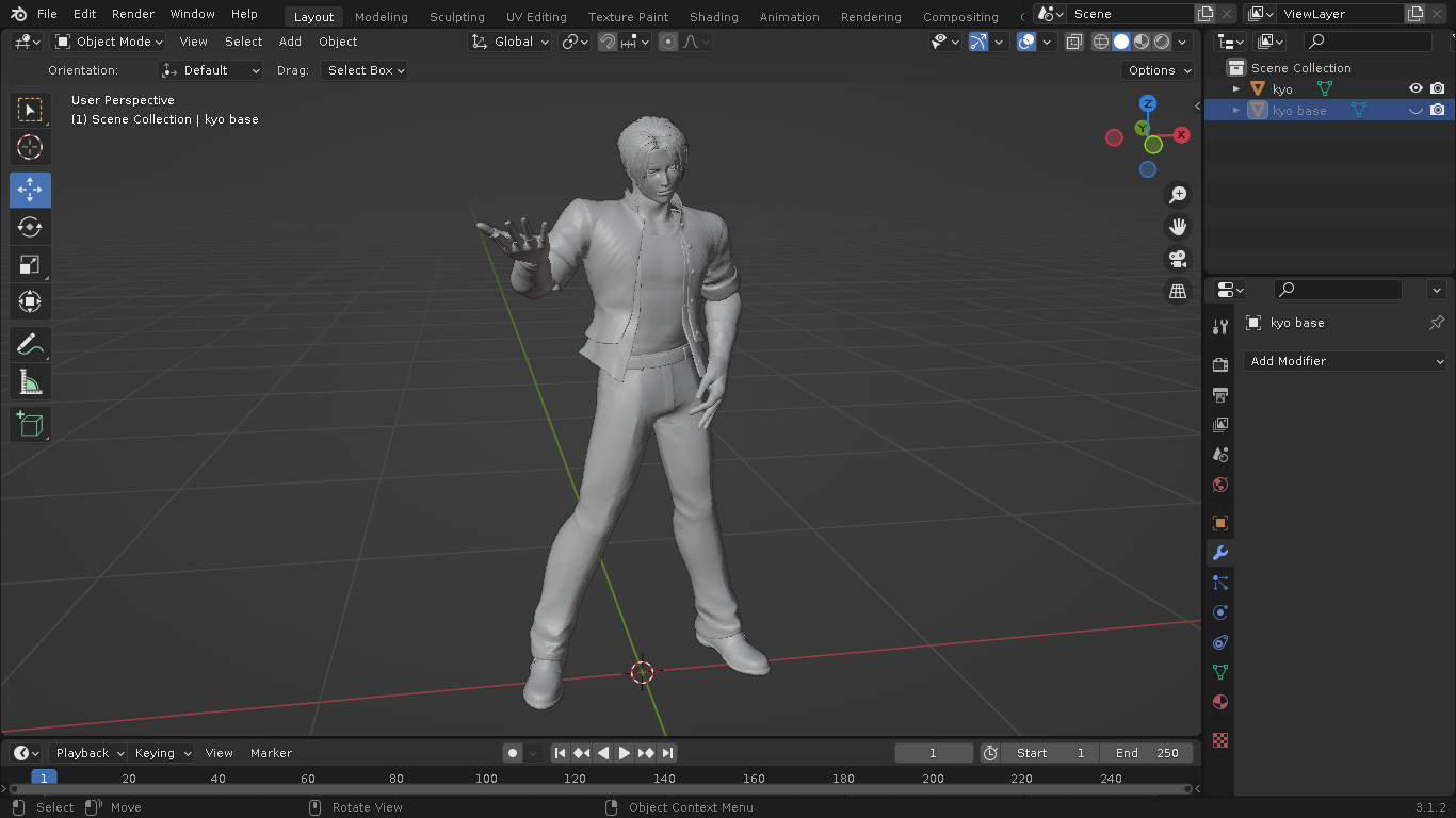 Archivo STL Kyo Kusanagi Original KIng of Fighters・Idea de impresión 3D para descargar・Cults