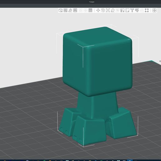 🐉 Minecraft-Inspired Stylized Blocky Creeper 3D print STL model・ STL ...