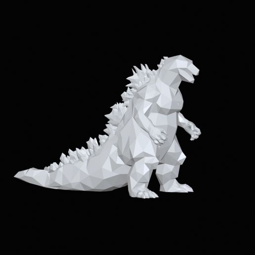 🐉 Godzilla low poly・ STL File for 3D printing・Cults