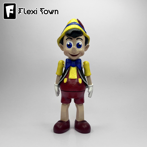 👌 Flexi Pinocchio, Articulated fidget figure, 3mf included・ STL File ...