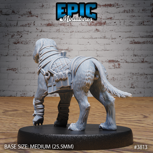 3D file Raid Dog ‧ DnD Miniature ‧ Tabletop Miniatures ‧ Gaming Monster ...