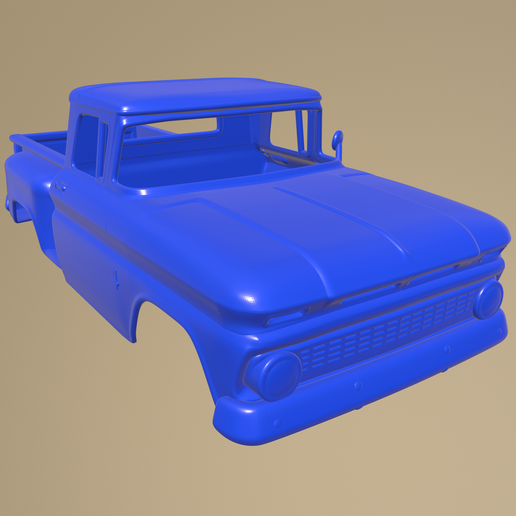 🚙 Chevrolet C10 K10 1963 PRINTABLE CAR IN SEPARATE PARTS・ STL File for ...