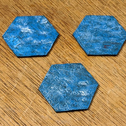 🌱 Sea ripple (and other terrain styles) hex tile・ STL File for 3D ...