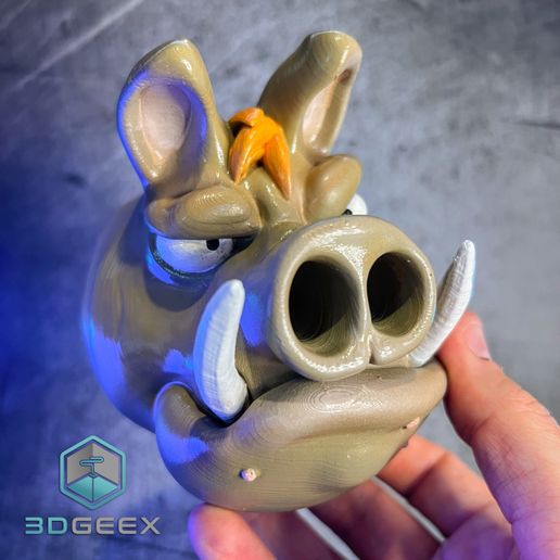 😡 Angry Hog Wall Mount And Tools Stand・ STL File for ・Cults