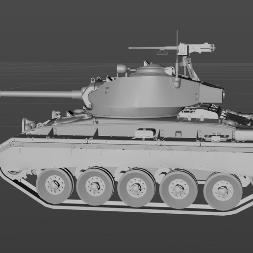 🤌 Italian M24 light tank 3D model material・ OBJ File for 3D printing・Cults