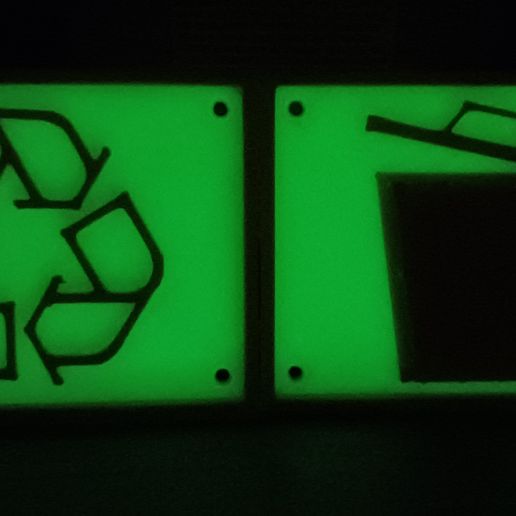 🗑️ Trash Can and Recycle Signs・ STL File for 3D printing・Cults