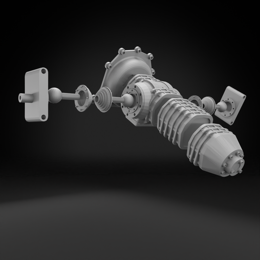 🎨 Mid Engine Trans-Axel Gearbox・ STL File for 3D printing・Cults