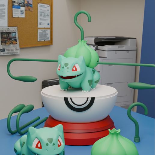 🐉 Bulbasaur Pokemon Hanger・ 3MF File for 3D printing・Cults