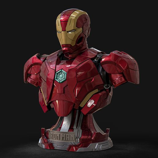 👨 Iron man bust・ 3D File for ・Cults