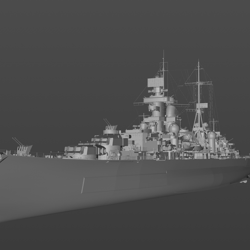 🚢 German "Hindenburg" cruiser 3D model material・ OBJ File for 3D ...
