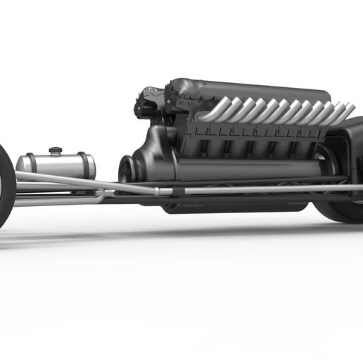 🚗 Front engine vintage dragster with V12 Scale 1:25・ 3D File for 3D ...