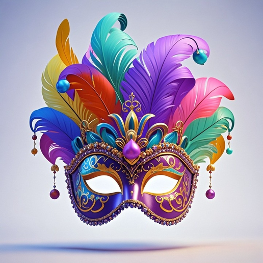 🎨 3094 Venetian Carnival Mask Color 3D Model, magic, dragon, serpent ...