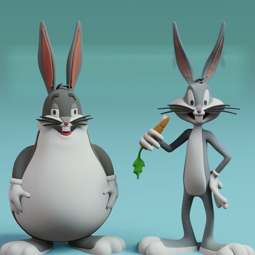 🐉 Big Chungus Bugs Bunny Looney Tunes・ STL File for 3D printing・Cults
