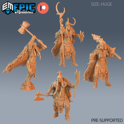 Barbarian Winter Set ‧ Miniatura DnD ‧ Miniaturas de Mesa ‧ Monstruo de ...