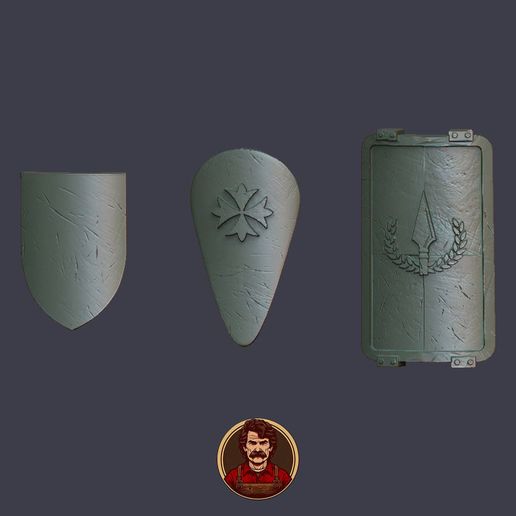 🆓 Shields, Free Pack・Free STL File for 3D printing・Cults