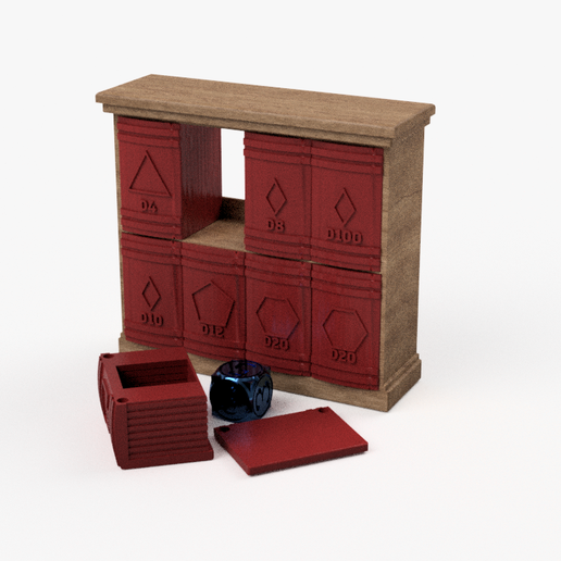 STL file DnD Dice Book shelf 🎲 ・3D print model to download・Cults