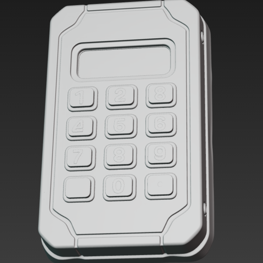 🆓 FREE - SCI-FI KEYPAD PANEL 3 - Wall Lock Detail - STL + OBJ (4K PBR ...