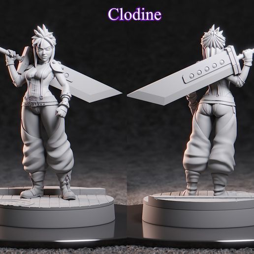 STL file Fantasy VG 01 - Clodine ☁️ ・Model to download and 3D print・Cults