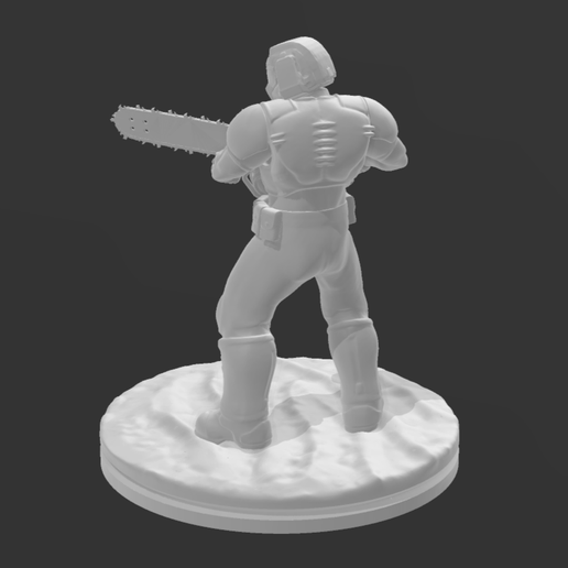 🪚 DOOM Marine Classic Miniature with Chainsaw (Presupported)・ STL File ...