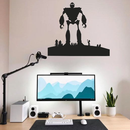 STL file Iron Giant 2D for Decoration 👾 ・Model to download and 3D print ...