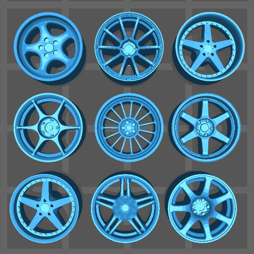 🚗 RIM PACK 3・ STL File for 3D printing・Cults