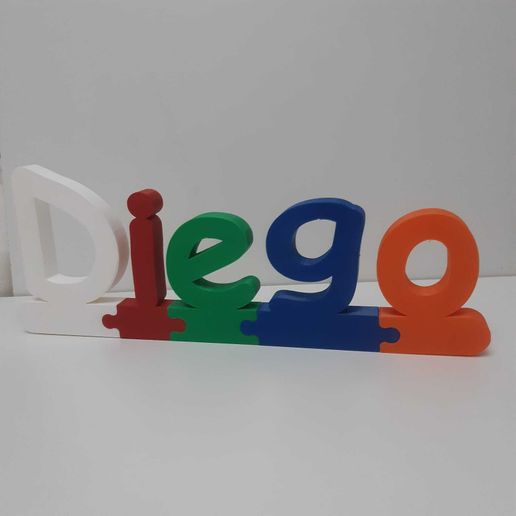🧒 Letters decorative name DIEGO・Free GCODE File for 3D printing・Cults