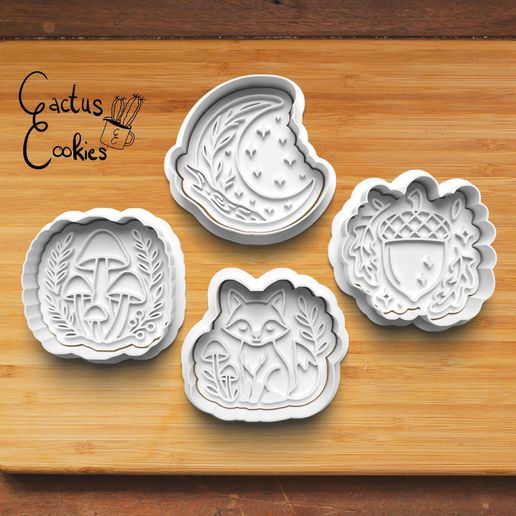 🍪 Forest Cookie Cutter set 0867・ 3D File for 3D printing・Cults