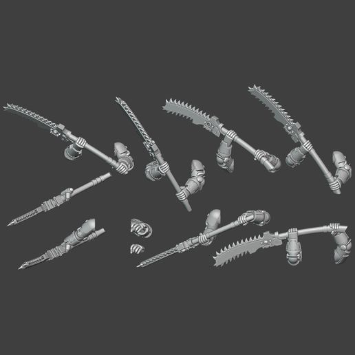 🎲 Gen 3S Chain-glaive arms・ STL File for 3D printing・Cults