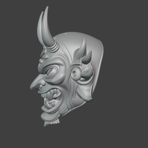 📁 Oni Mask - Japanese Demon Mask STL File for 3D Printing・ STL File for ...