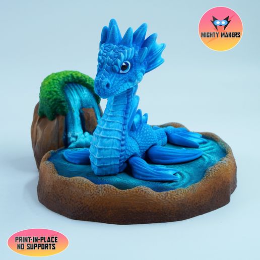 🚰 PRINT IN PLACE FLEXI WATER DRAGON ARTICULATED・ STL File for 3D ...