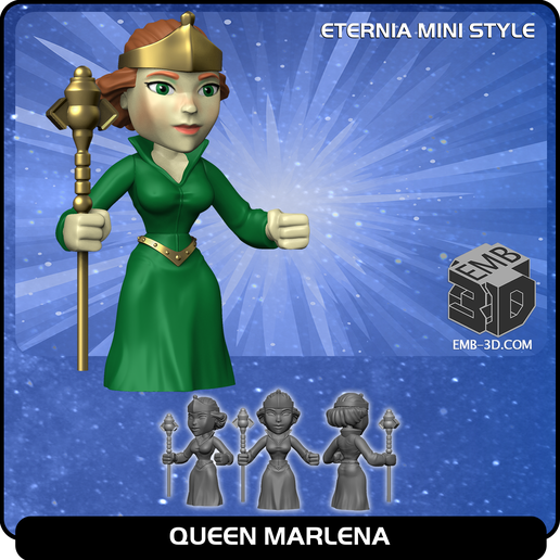 STL file Queen Marlena - Eternia Mini Style (EMS) 👸 ・3D printable ...
