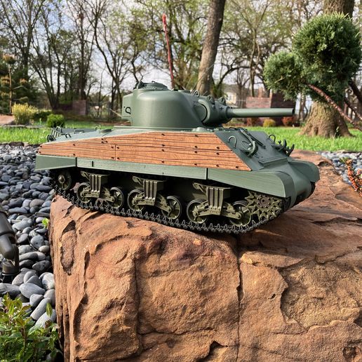 🪵 1/16 Sherman Wood Side Armor・ STL File for 3D printing・Cults