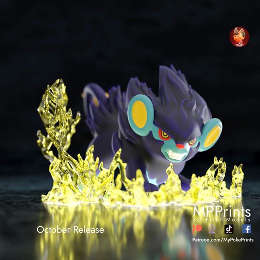 🐱 Luxray - presupported・ 3D File for 3D printing・Cults